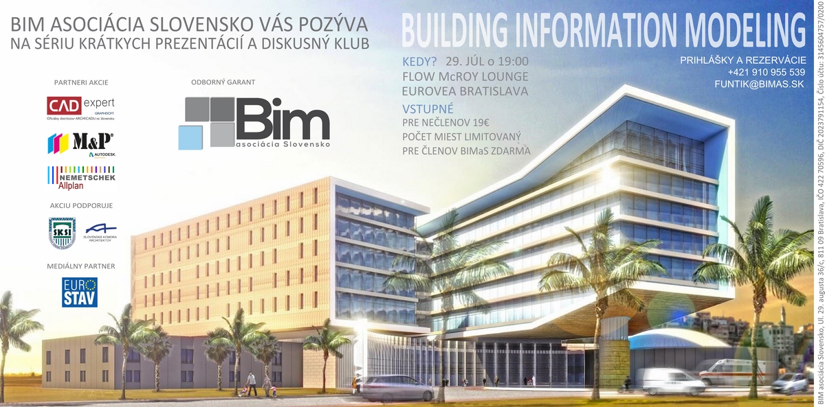 Pozvánka na večerný BIM klub | Podujatia | Portál absolventov STU